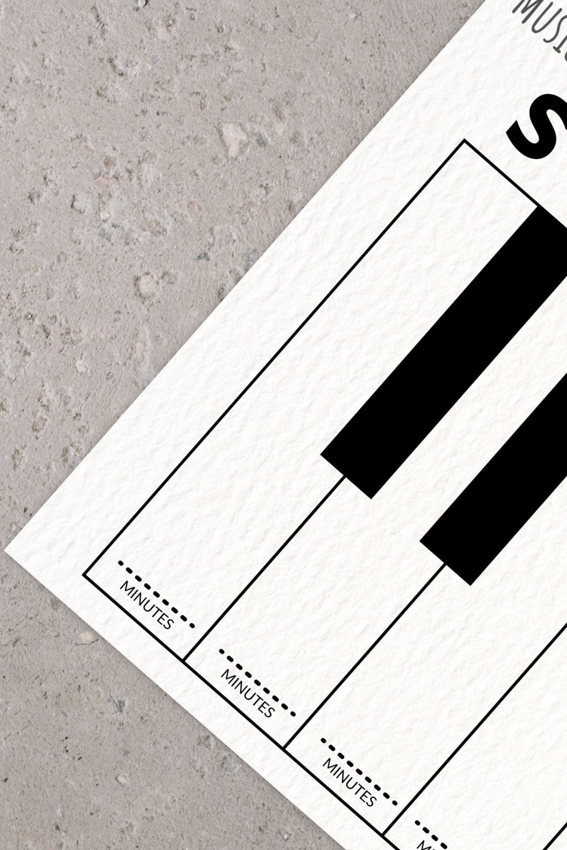 Piano Practice Chart: Fun Music Education Tracker (PDF Download) - Etsy