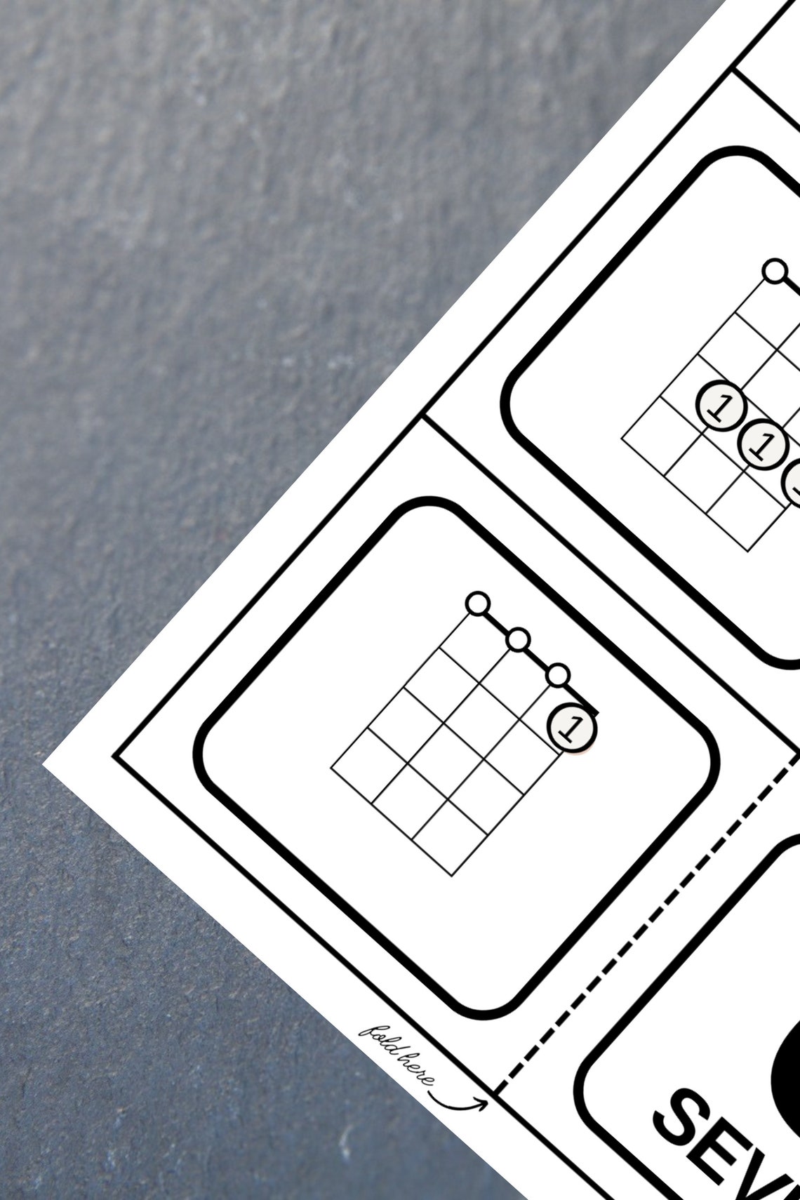 Ukulele Chord Flash Cards for Beginners: Printable Chord Sheet (PDF) - Etsy