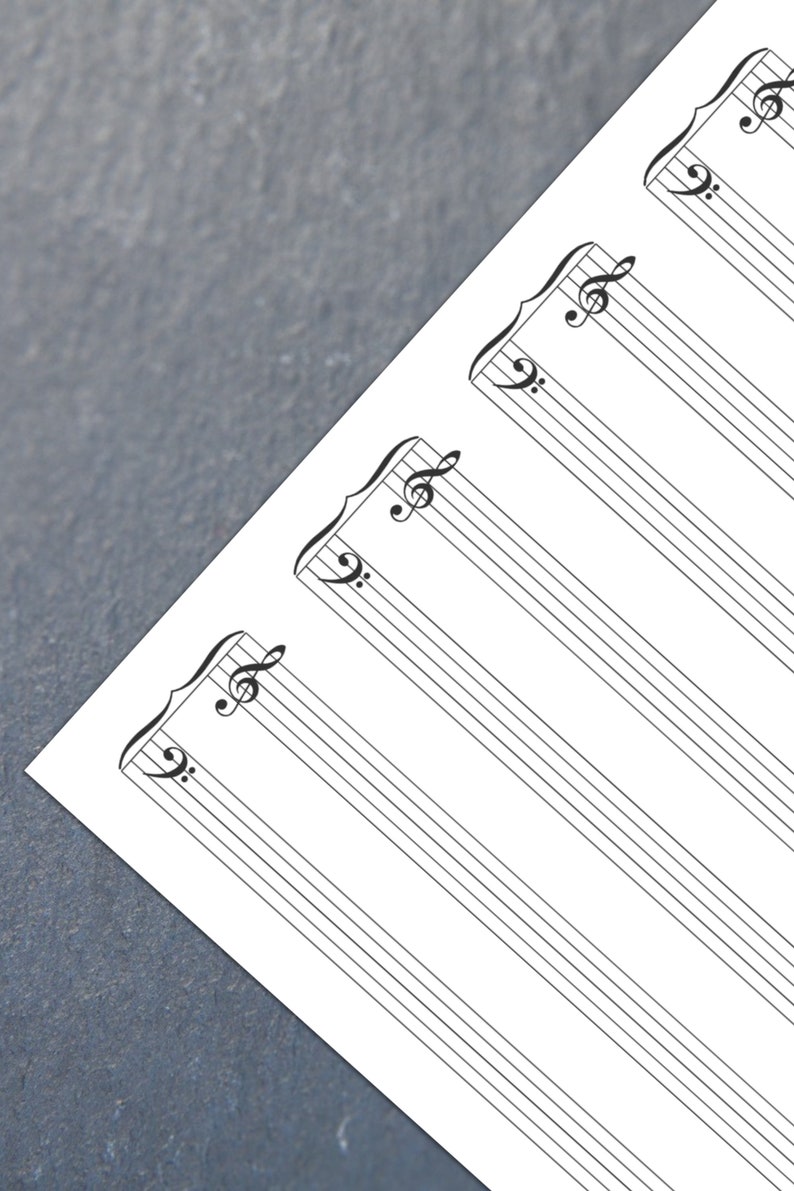 Blank Sheet Music Printable Manuscript Paper Printable Blank Music ...