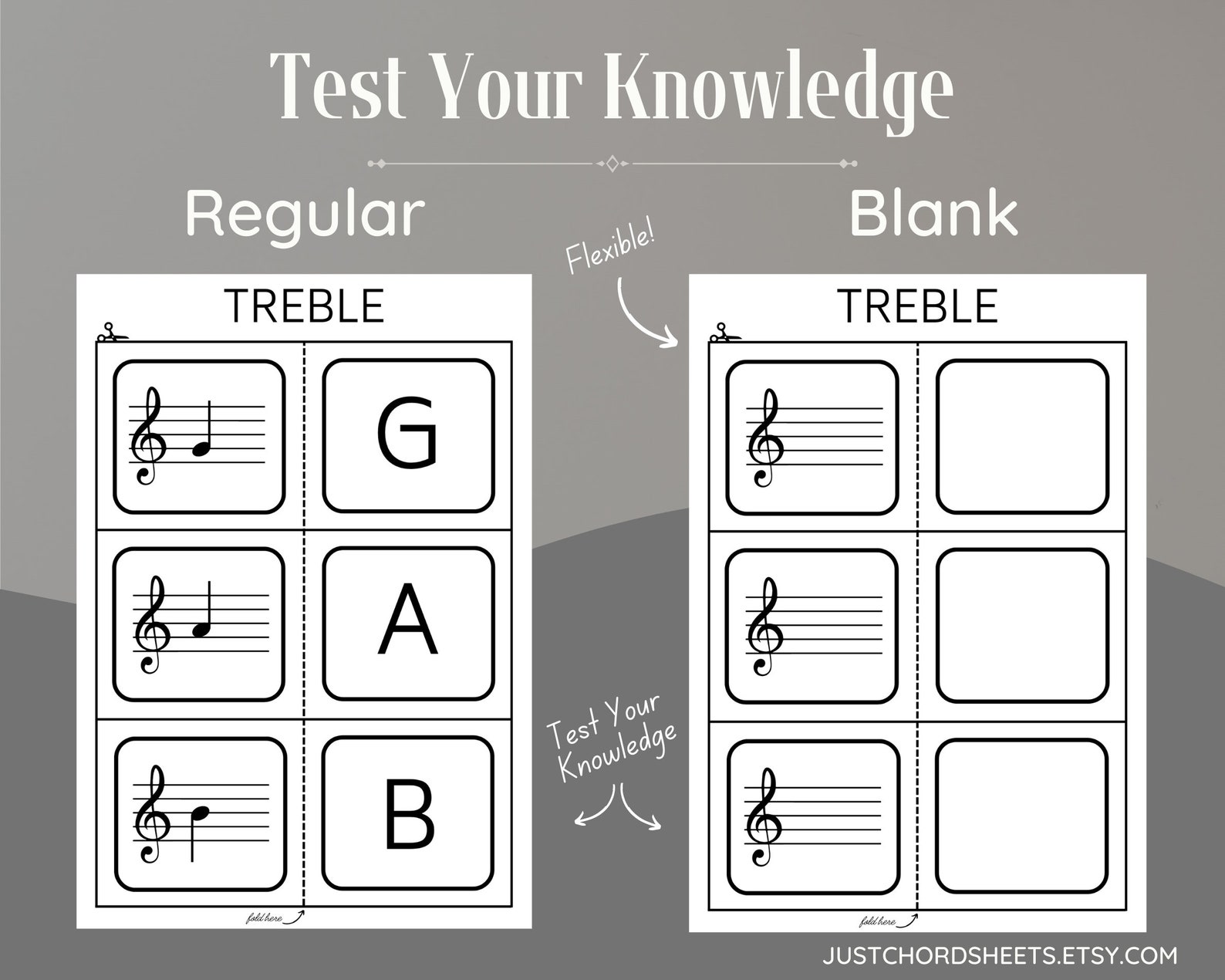 Treble Clef Flash Cards: Beginner Music Theory (printable PDF) - Etsy