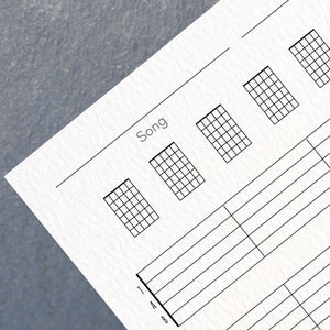 Blank Guitar Tabs Plus Chord Charts for Beginners Printable at Home on ...