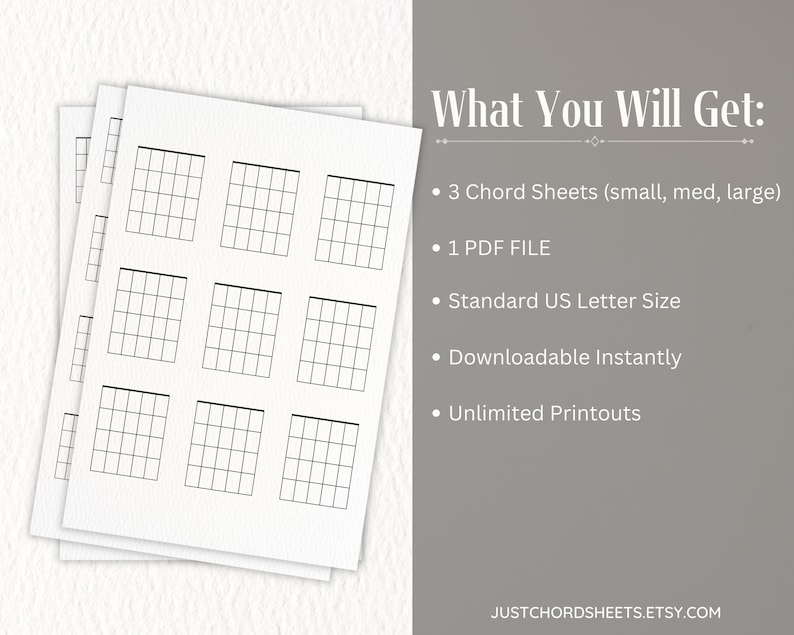 Blank Guitar Chord Charts for Beginners Printable at Home on Standard ...