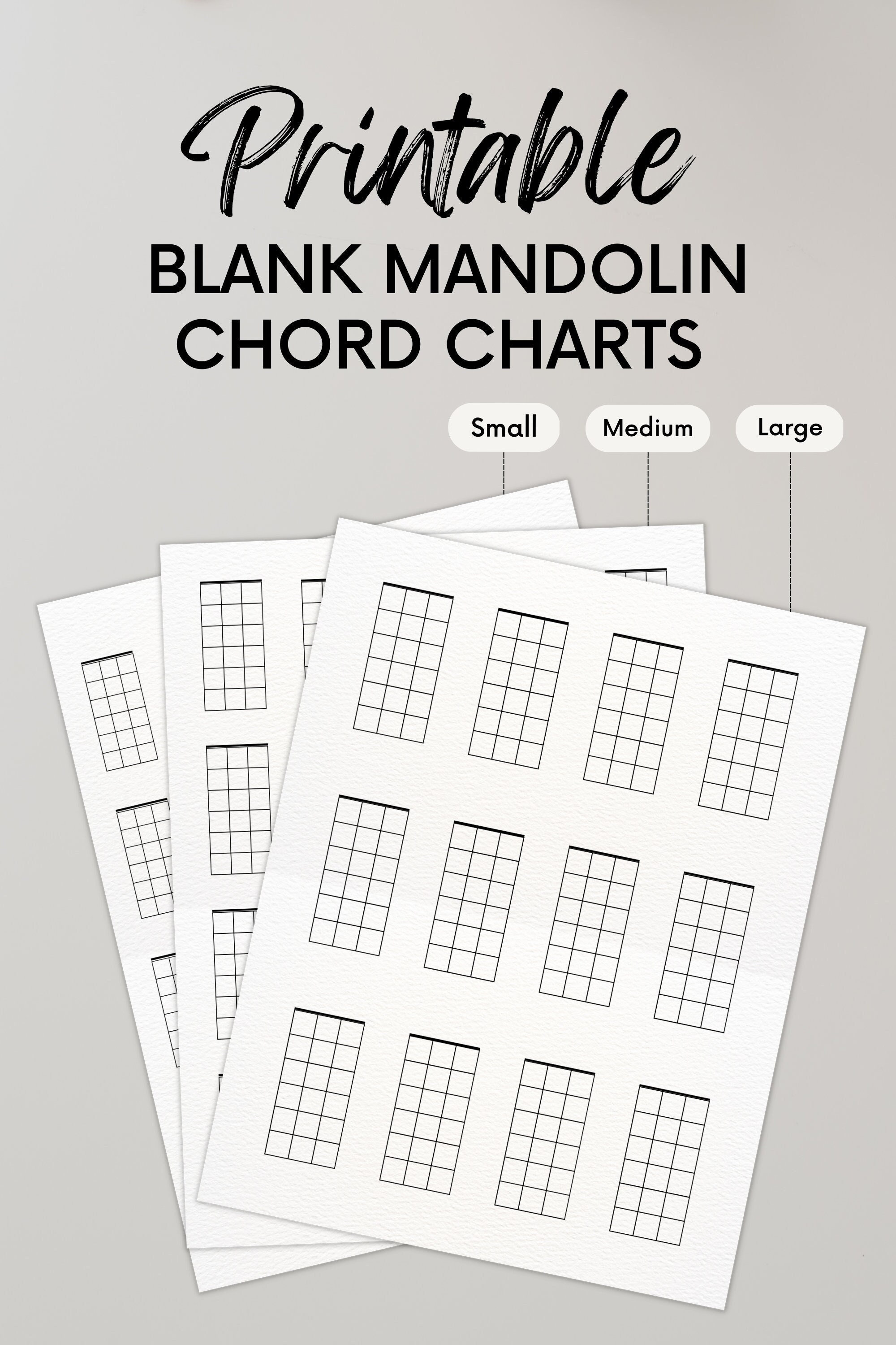 Blank Mandolin Chord Charts for Beginners Printable at Home Bluegrass ...