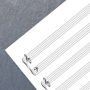 Blank Sheet Music Printable Manuscript Paper Printable Blank Music ...