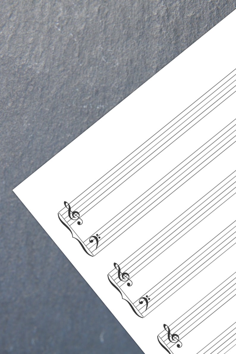Blank Sheet Music Printable Manuscript Paper Printable Blank Music ...