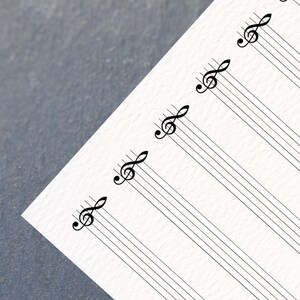 Printable Blank Sheet Music Treble Clef Notation Sheets Staff Stave ...