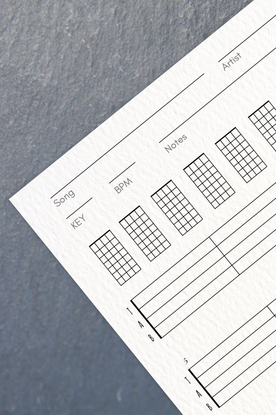 Blank 5 String Bass Tabs Plus Scale Charts for Beginners Printable at ...
