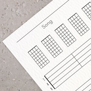 Blank Banjo Tabs Plus Chord Charts for Beginners Bluegrass Printable at ...