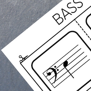 Bass Clef Music Note Flashcards: Beginner Music Students (PDF) - Etsy