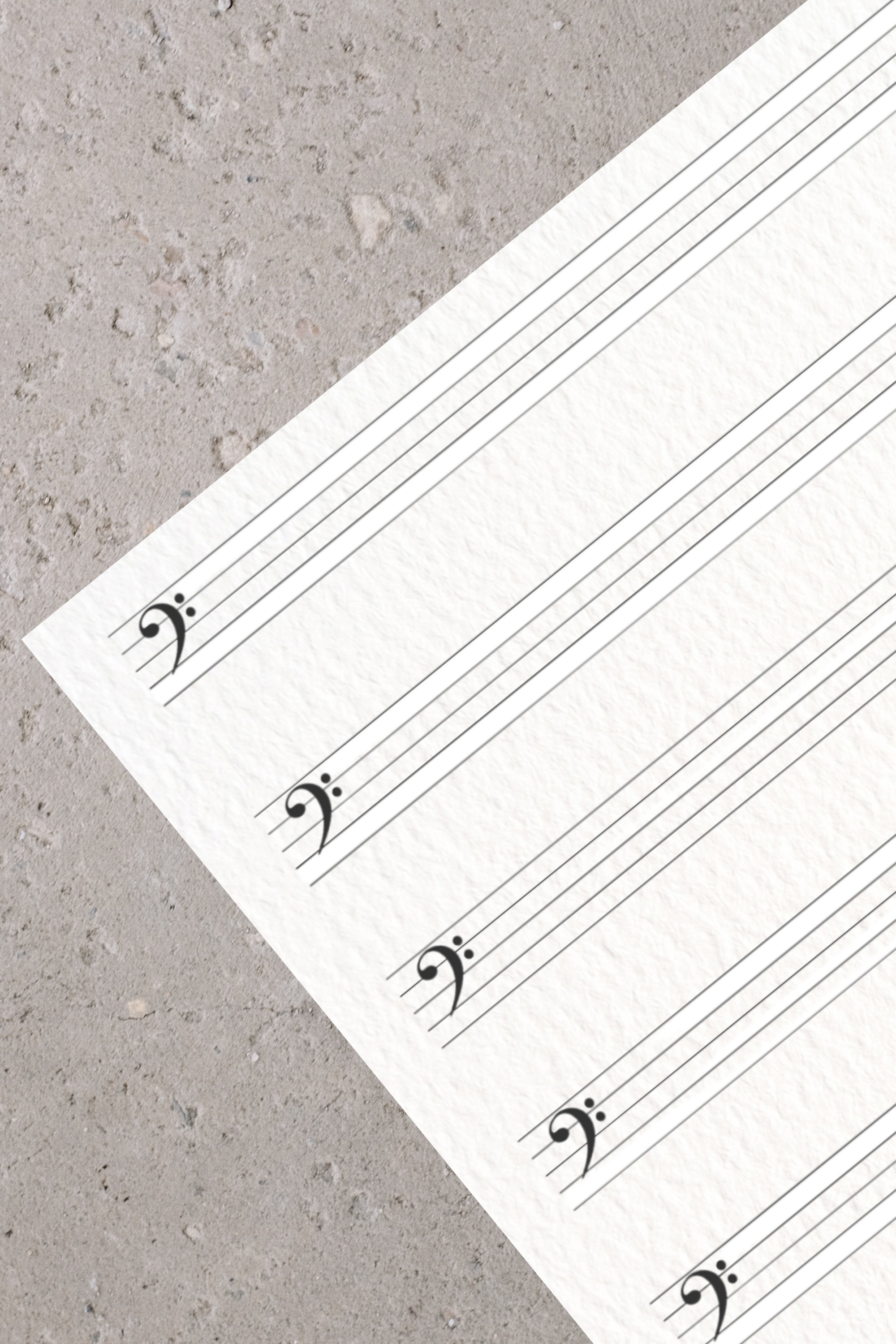 Printable Blank Bass Clef Sheet Music Notation Sheets Staff Stave Print ...