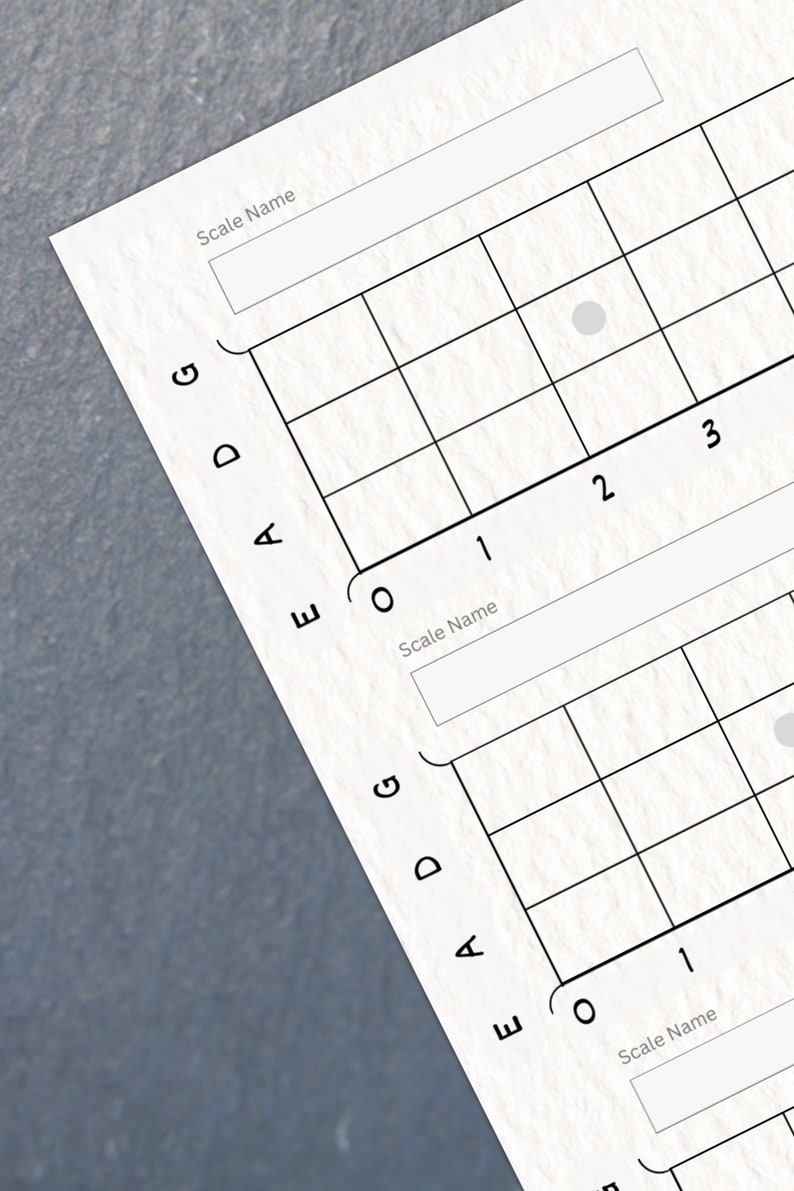 Printable Bass Guitar Fretboard Chart: 3 Designs (PDF Download) - Etsy ...