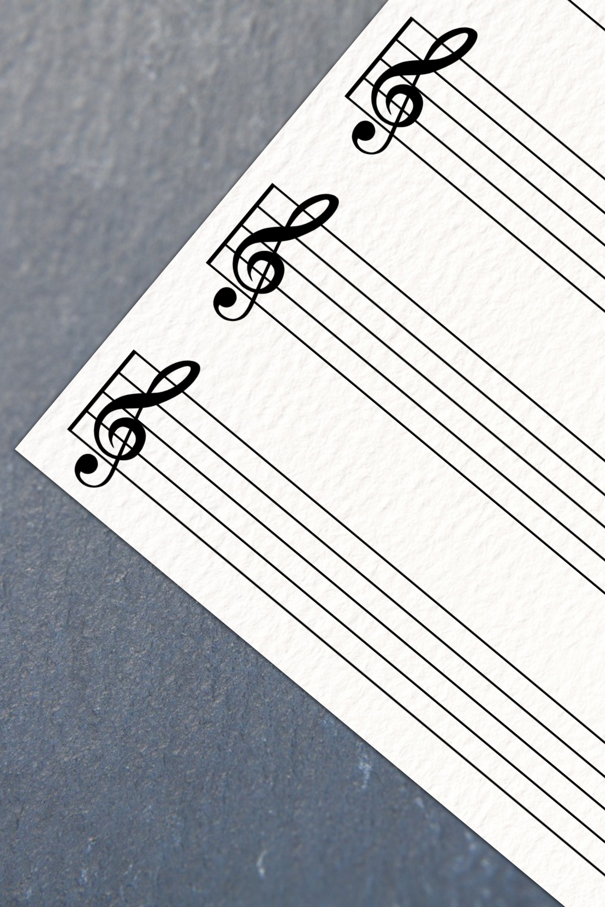 Printable Large Print Blank Sheet Music Treble Clef Manuscript - Etsy