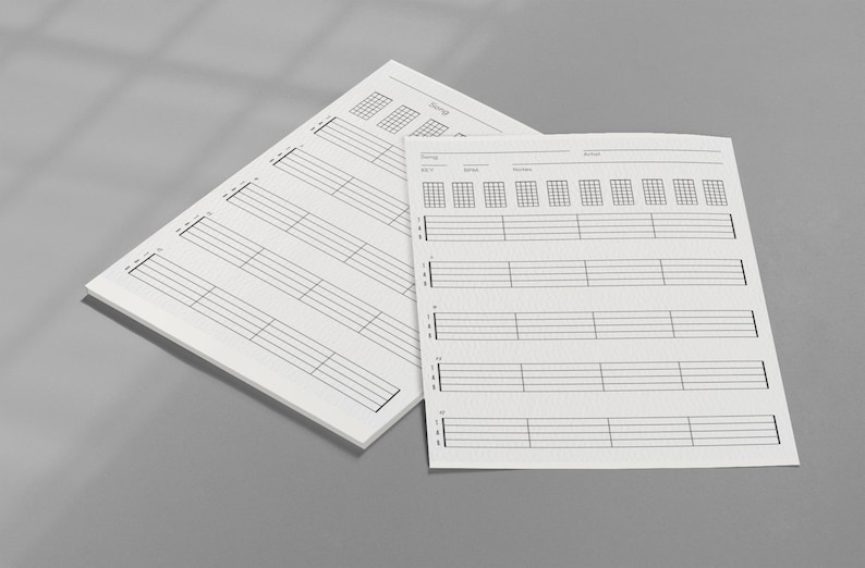 Blank Banjo Tabs Plus Chord Charts for Beginners Bluegrass Printable at ...