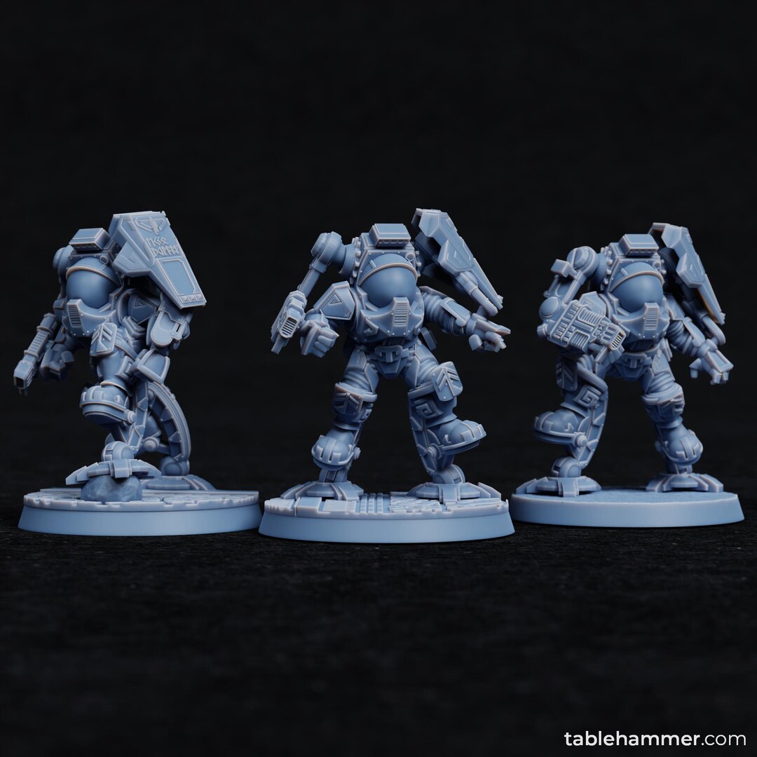 Tyr Exo Warriors - Table Hammer - Plasma Gauntlets - 3 Man Squad - Etsy