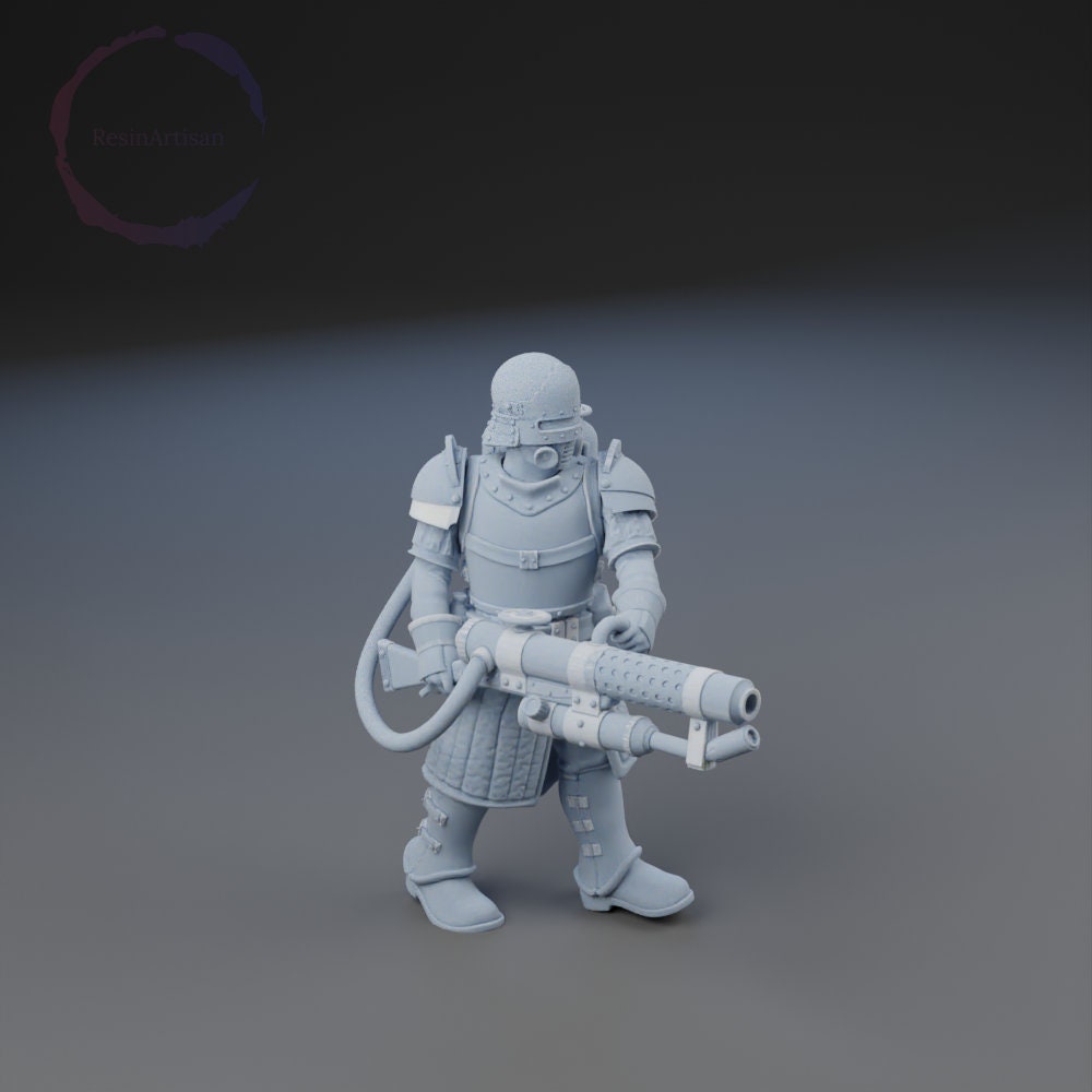 FEUDAL GUARD REGIMENT Imperial Guard Knight Gunner Squad Resinartisan ...