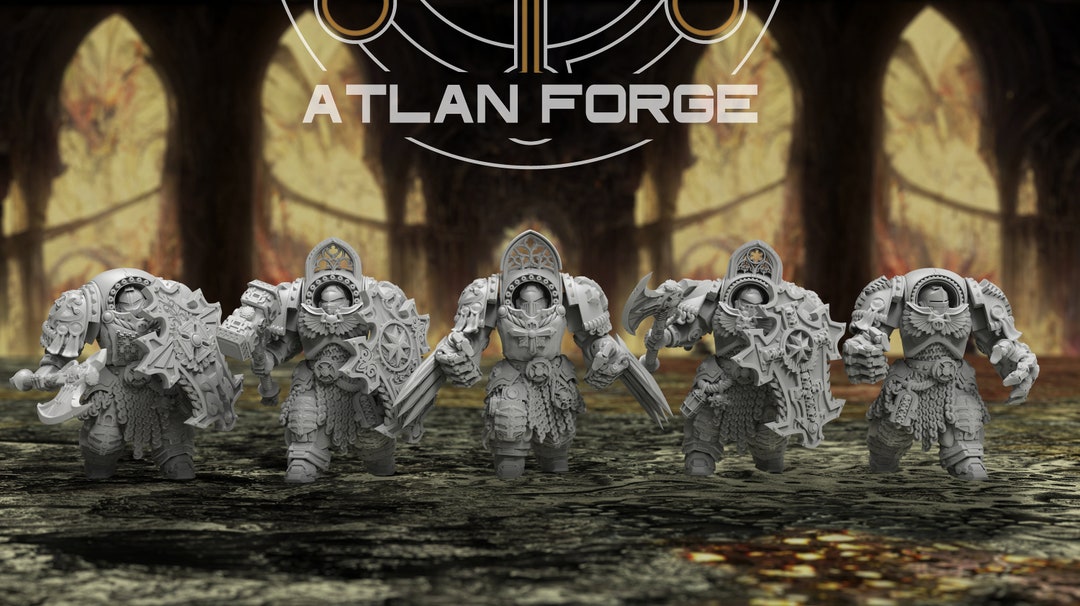 TEMPLAR ASSAULT CRUSADERS - Atlan Forge - 5 Man Squad of Heavy Hand to ...