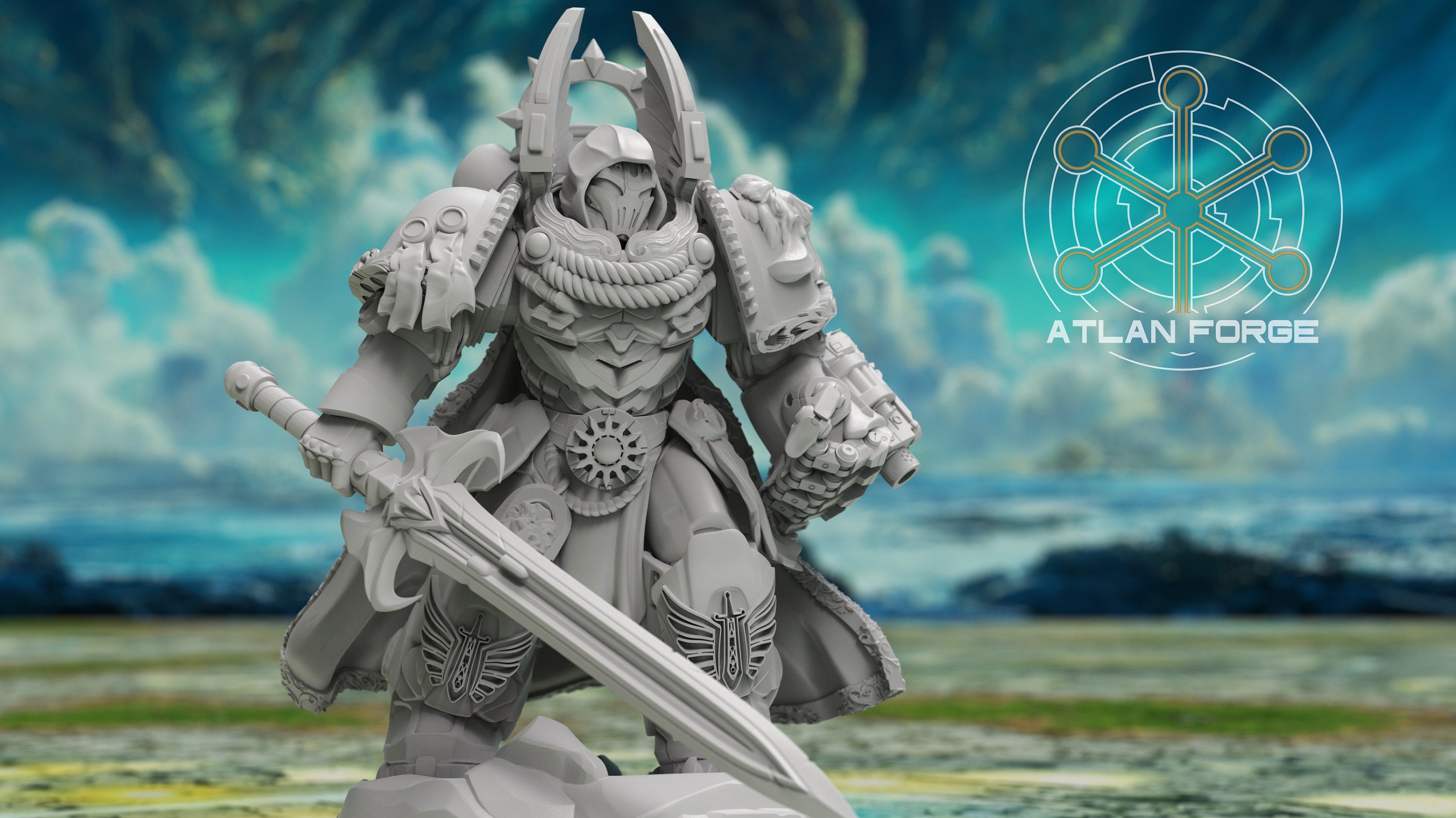 ANGELIC AEGIS CAPTAIN Leader Knight Character Model Atlan Forge Single ...