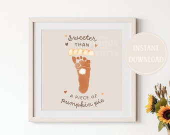Pumpkin Pie Footprint Craft Fall Footprint Craft Footprint Art ...