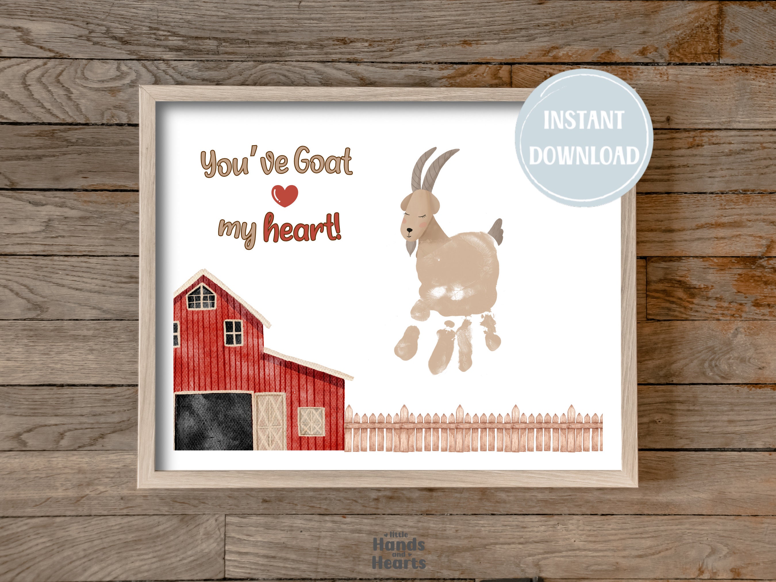 Goat Handprint Craft Printable Personalized DIY Keepsake Art for ...
