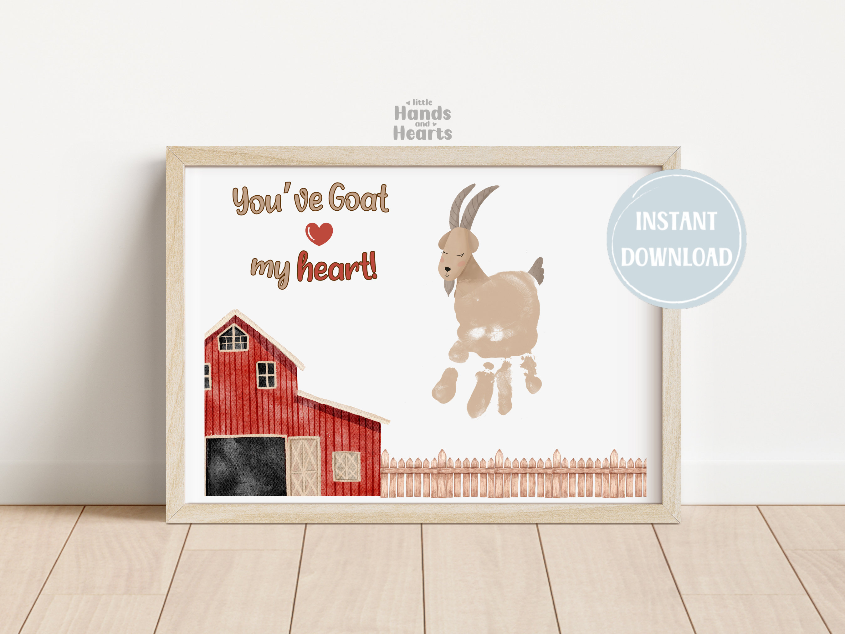 Goat Handprint Craft Printable Personalized DIY Keepsake Art for ...
