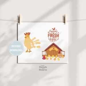 Farm Animal Handprint Craft Bundle Printable Personalized DIY Keepsake ...