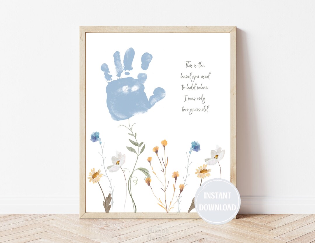 Two Years Old Handprint Craft Toddler Handprint Art Baby Handprint DIY ...