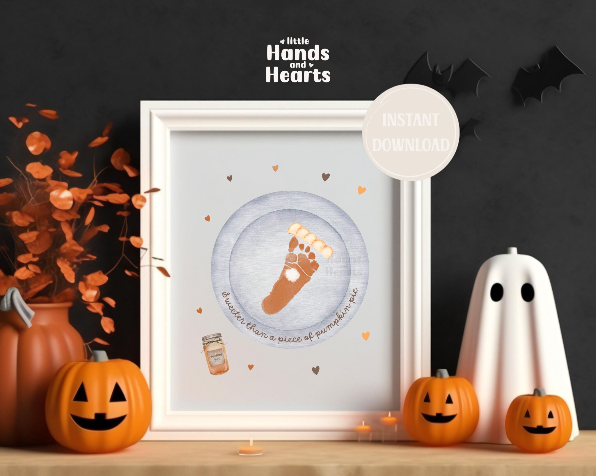 Pumpkin Pie Footprint Craft Fall Footprint Craft Footprint Art ...