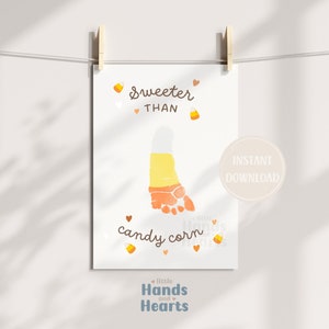 Candy Corn Footprint Craft Fall Footprint Craft Halloween Footprint Art ...