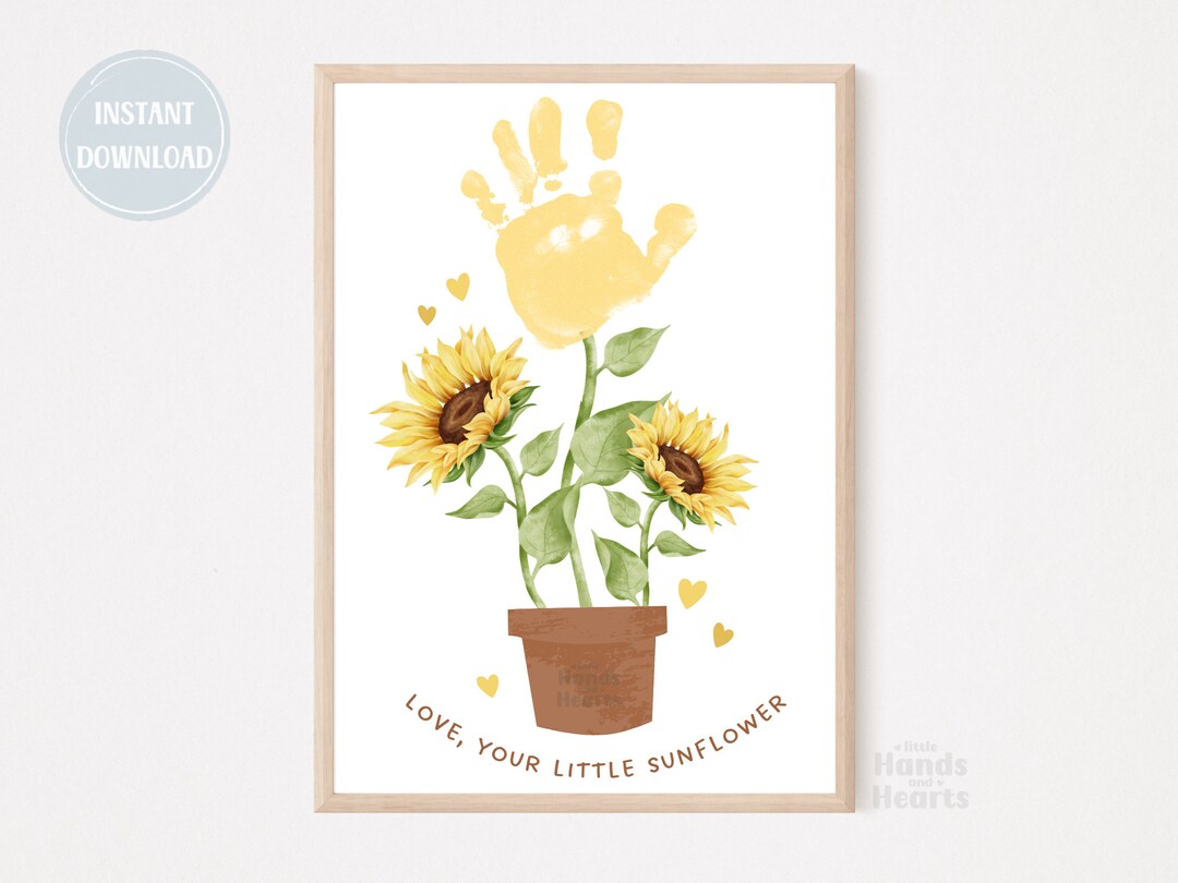 Sunflower Handprint Craft - Etsy