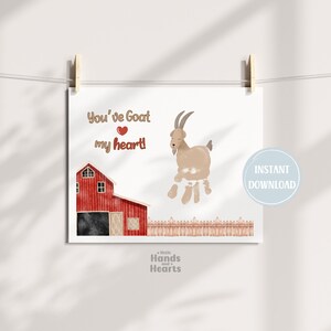 Farm Animal Handprint Craft Bundle Printable Personalized DIY Keepsake ...