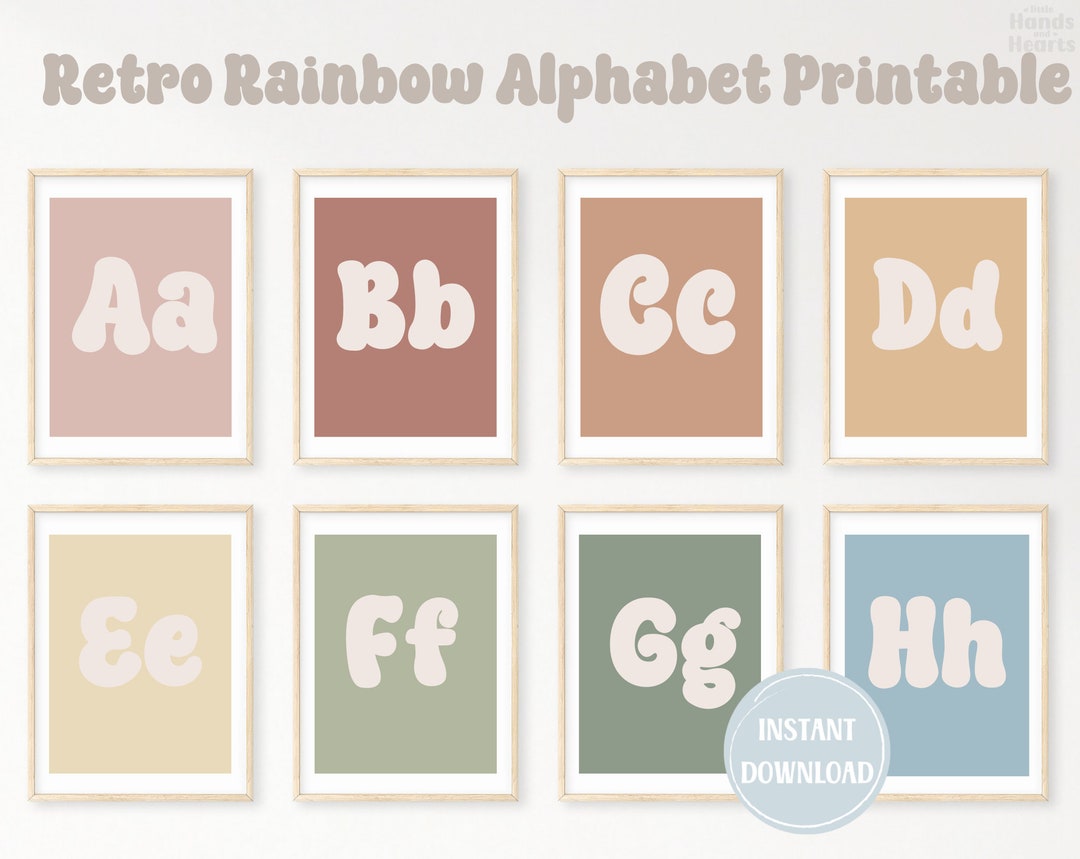 Retro Classroom Printable Retro Alphabet Printable Groovy Classroom ...