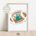 Miami Football Handprint Art Printable DIY Instant Download - Etsy