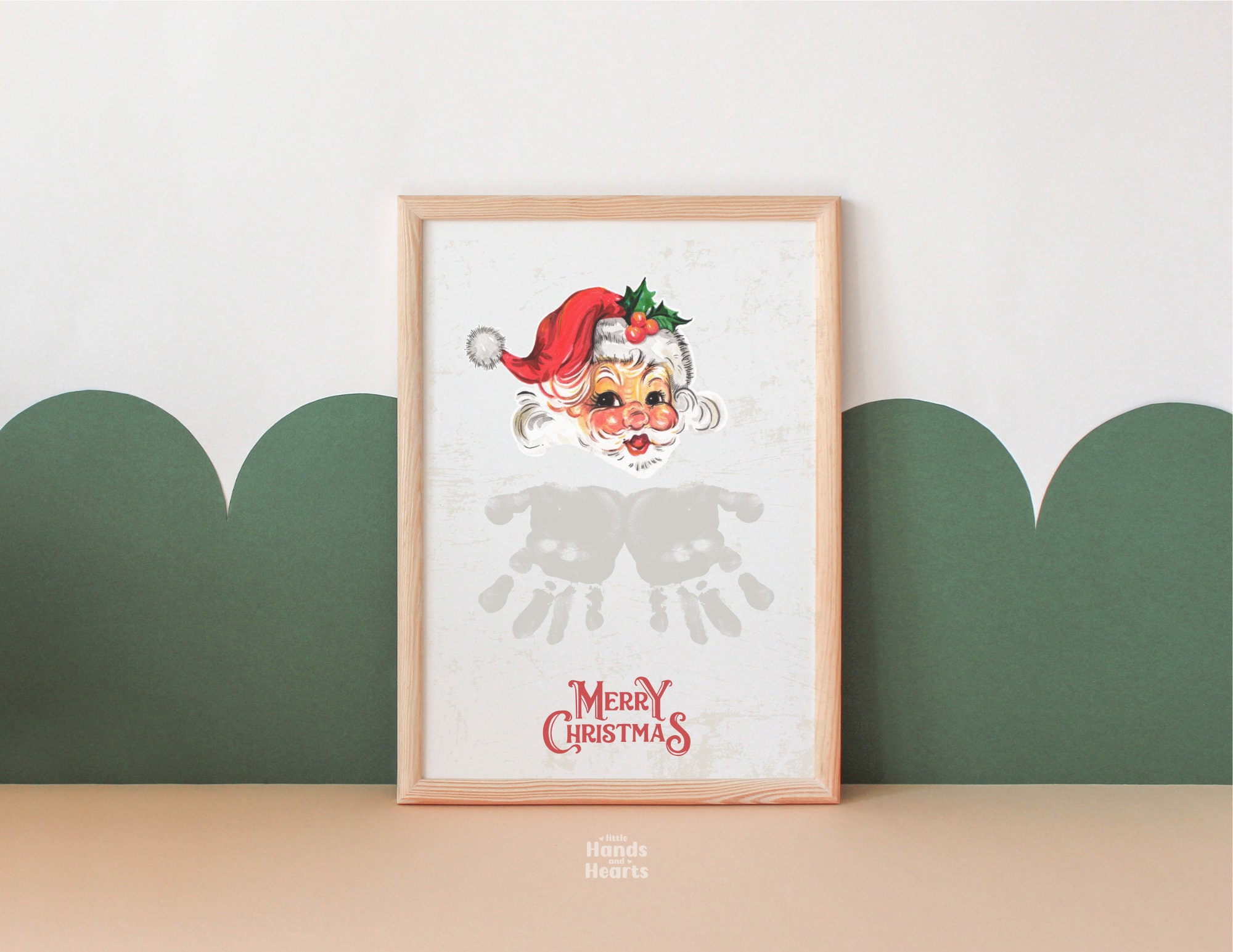 Vintage Santa Handprint Art - Create Sentimental Keepsakes! - Handprint ...