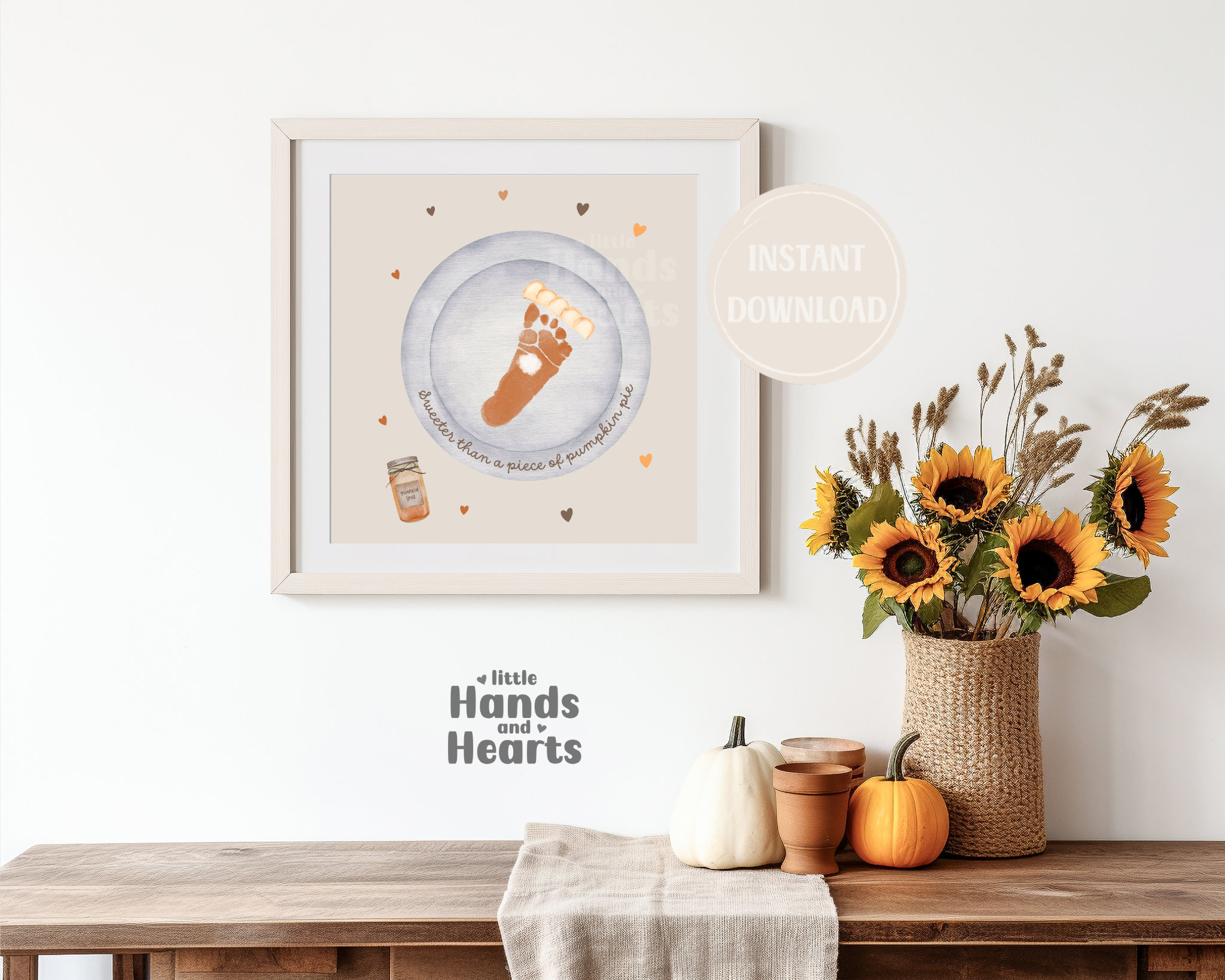 Pumpkin Pie Footprint Craft Fall Footprint Craft Footprint Art ...