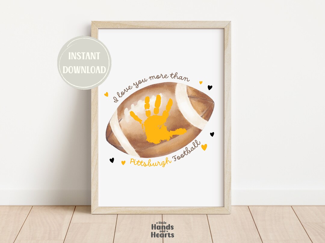 Pittsburgh Football Handprint Art Printable DIY Instant Download ...