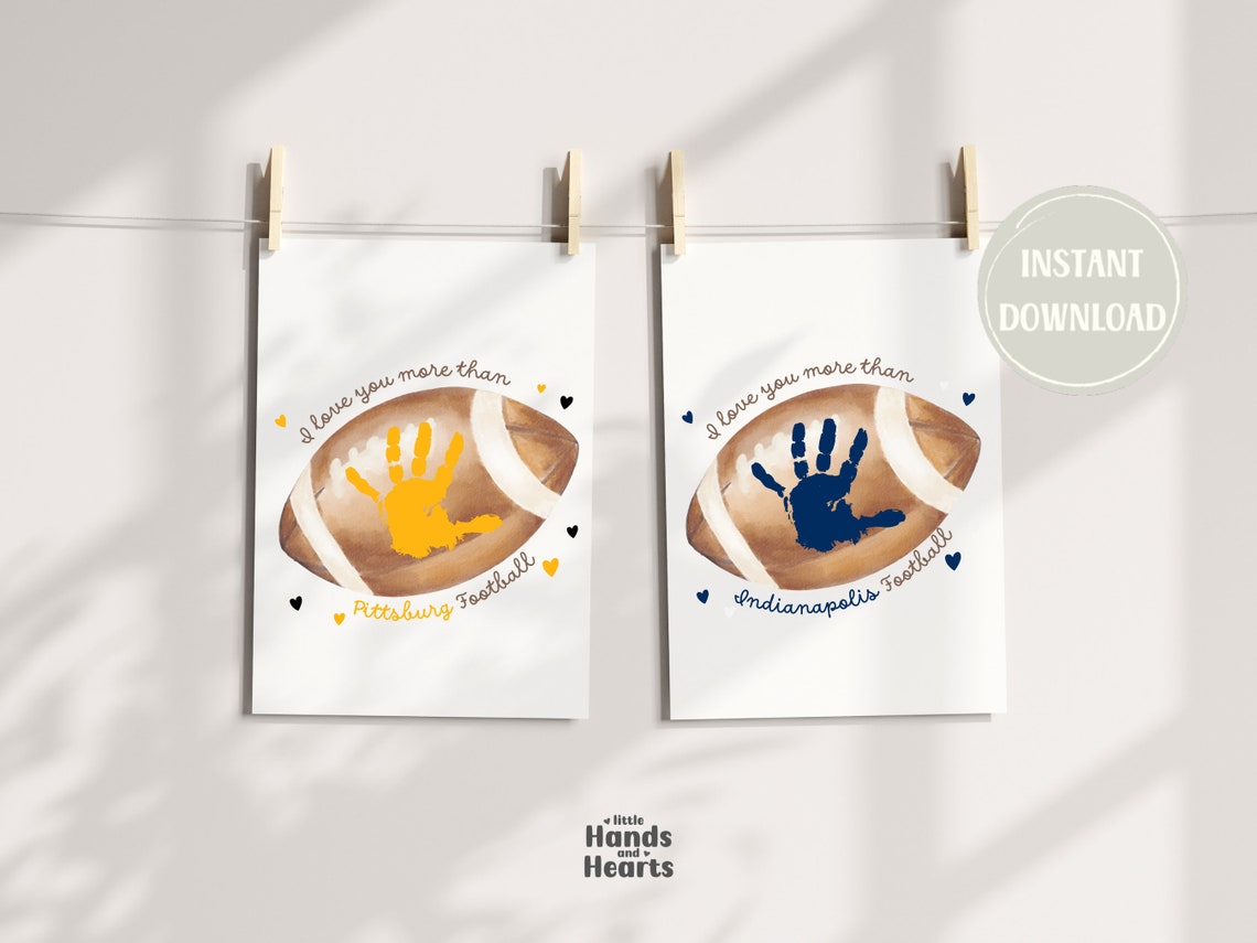 Miami Football Handprint Art Printable DIY Instant Download - Etsy