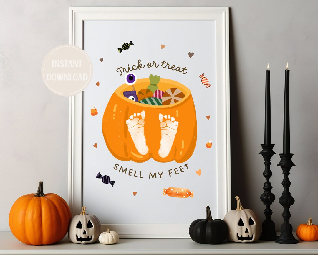 Trick Or Treat Smell My Feet Footprint Craft Unique Diy Printable