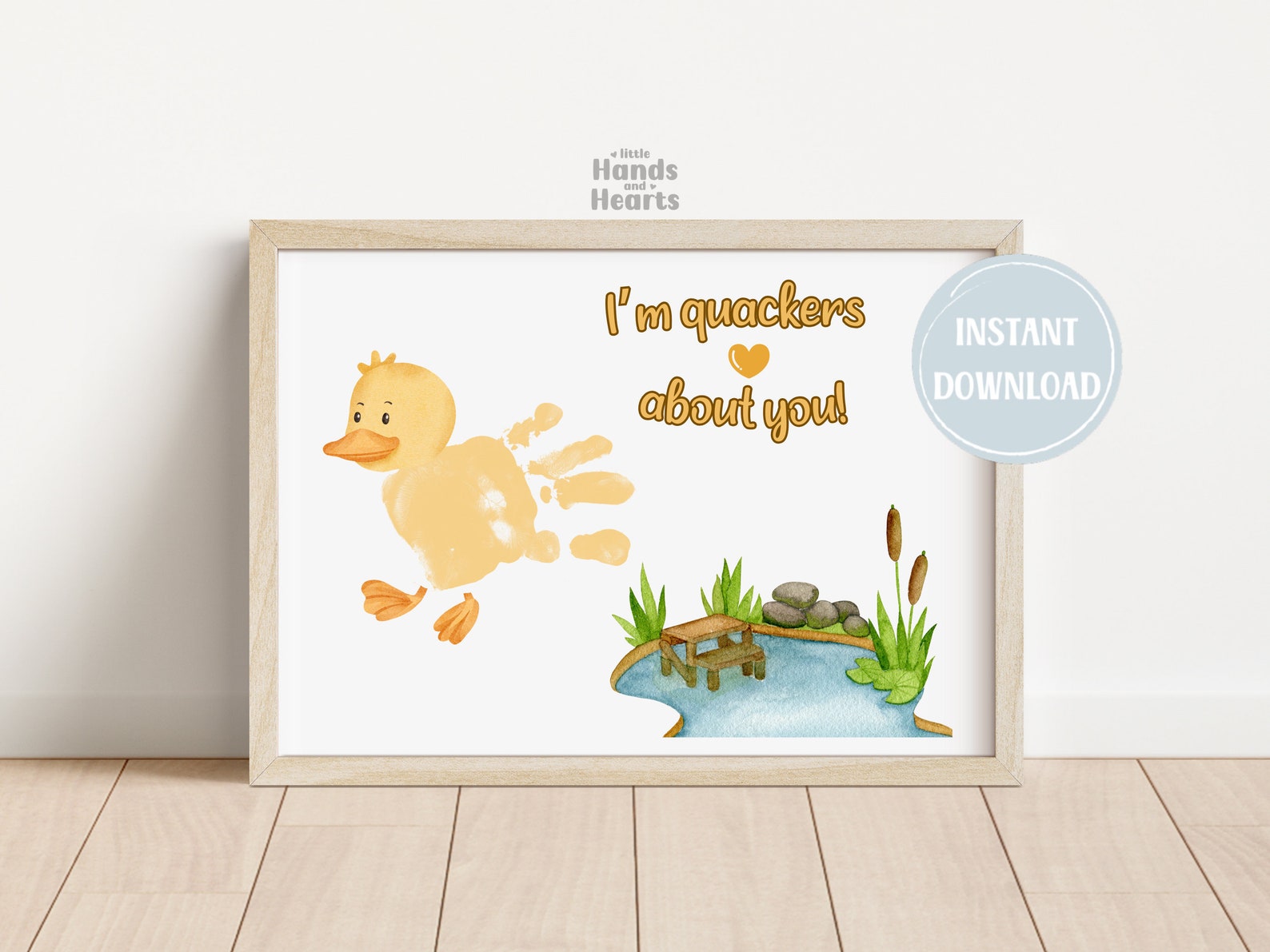 I'm Quackers About You - Duck Handprint Craft Personalized DIY Keepsake ...