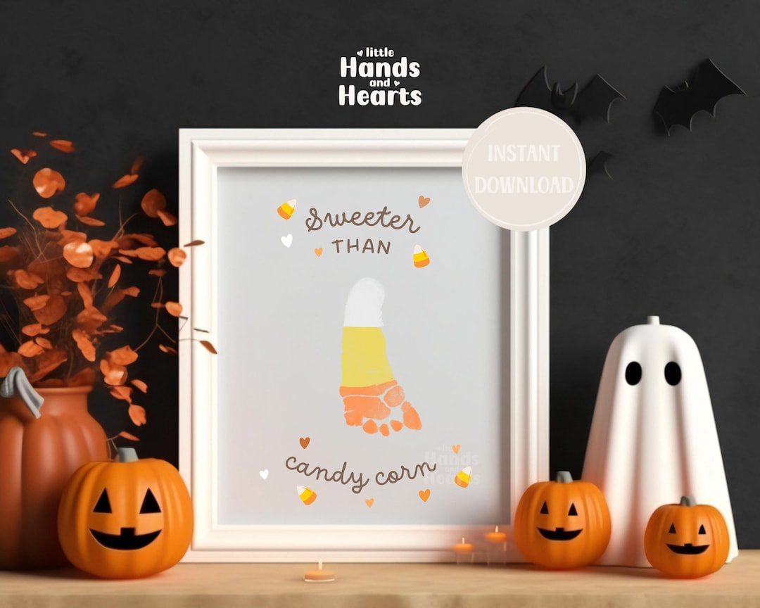 Candy Corn Footprint Craft Fall Footprint Craft Halloween Footprint Art ...