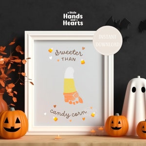 Candy Corn Footprint Craft Fall Footprint Craft Halloween Footprint Art ...