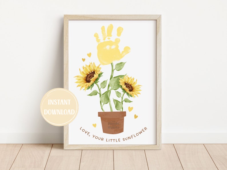 Sunflower Handprint Craft - Etsy
