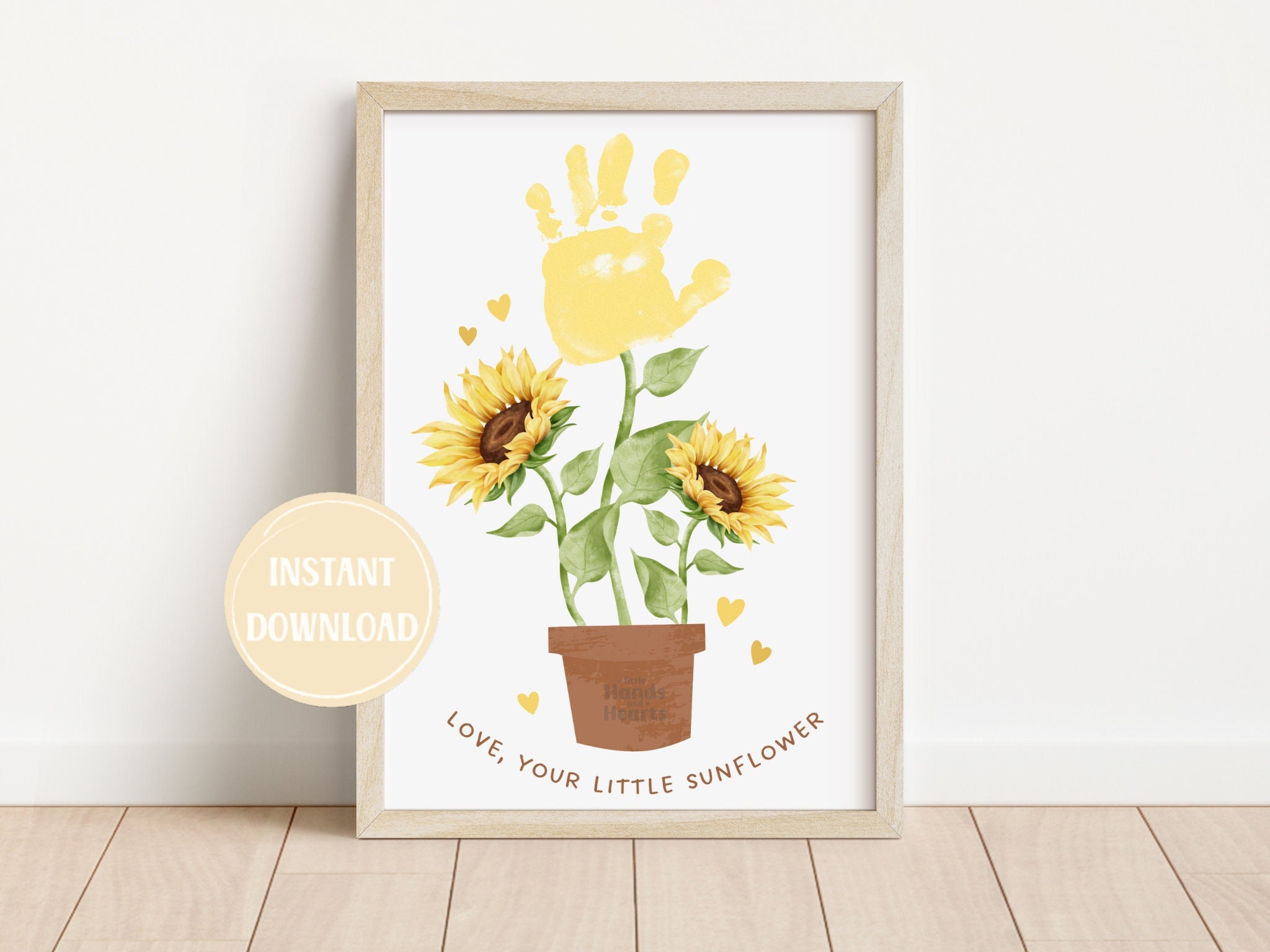 Sunflower Handprint Craft - Etsy