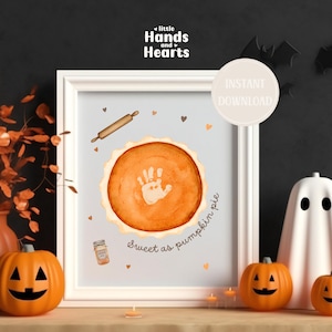 Pumpkin Pie Handprint Craft Fall Handprint Craft Handprint Art ...