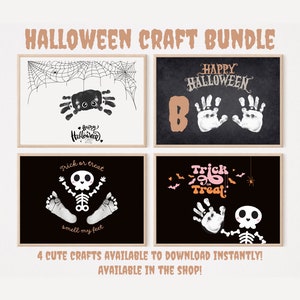 Trick or Treat Smell My Feet Skeleton Handprint Craft Halloween DIY My ...