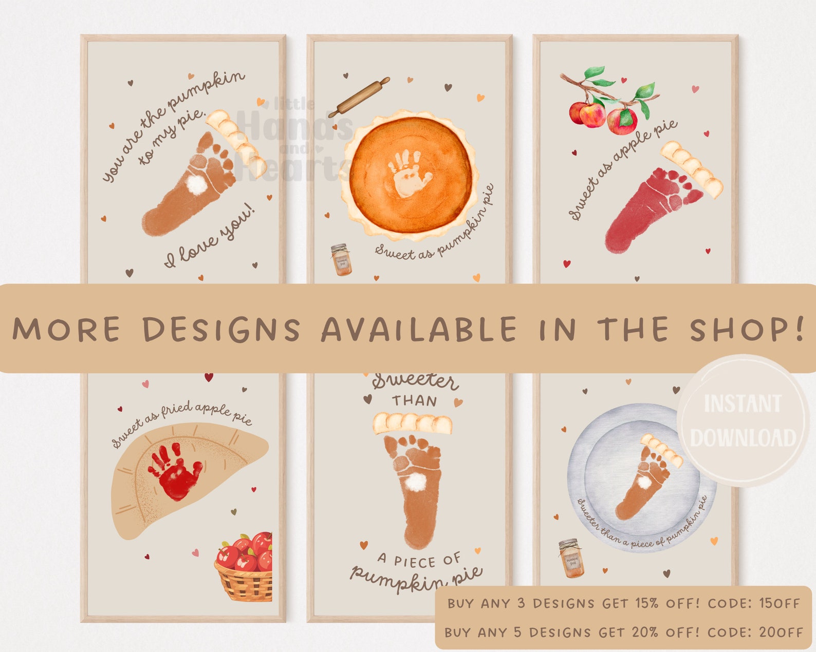 Pumpkin Pie Handprint Craft Fall Handprint Craft Handprint Art ...