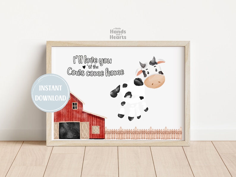 Farm Animal Handprint Craft Bundle Printable Personalized DIY Keepsake ...
