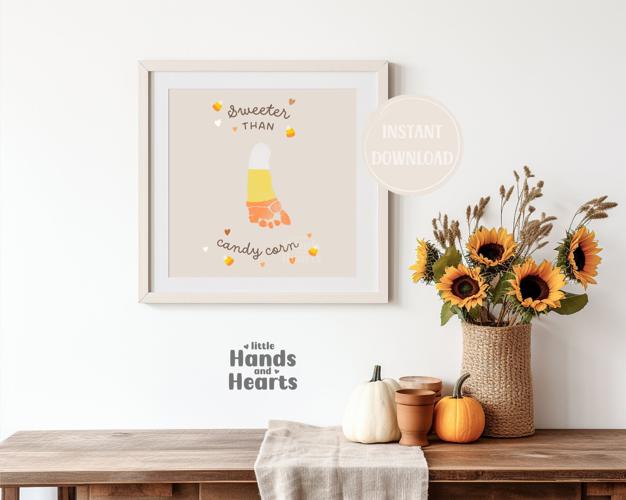 Candy Corn Footprint Craft Fall Footprint Craft Halloween Footprint Art ...