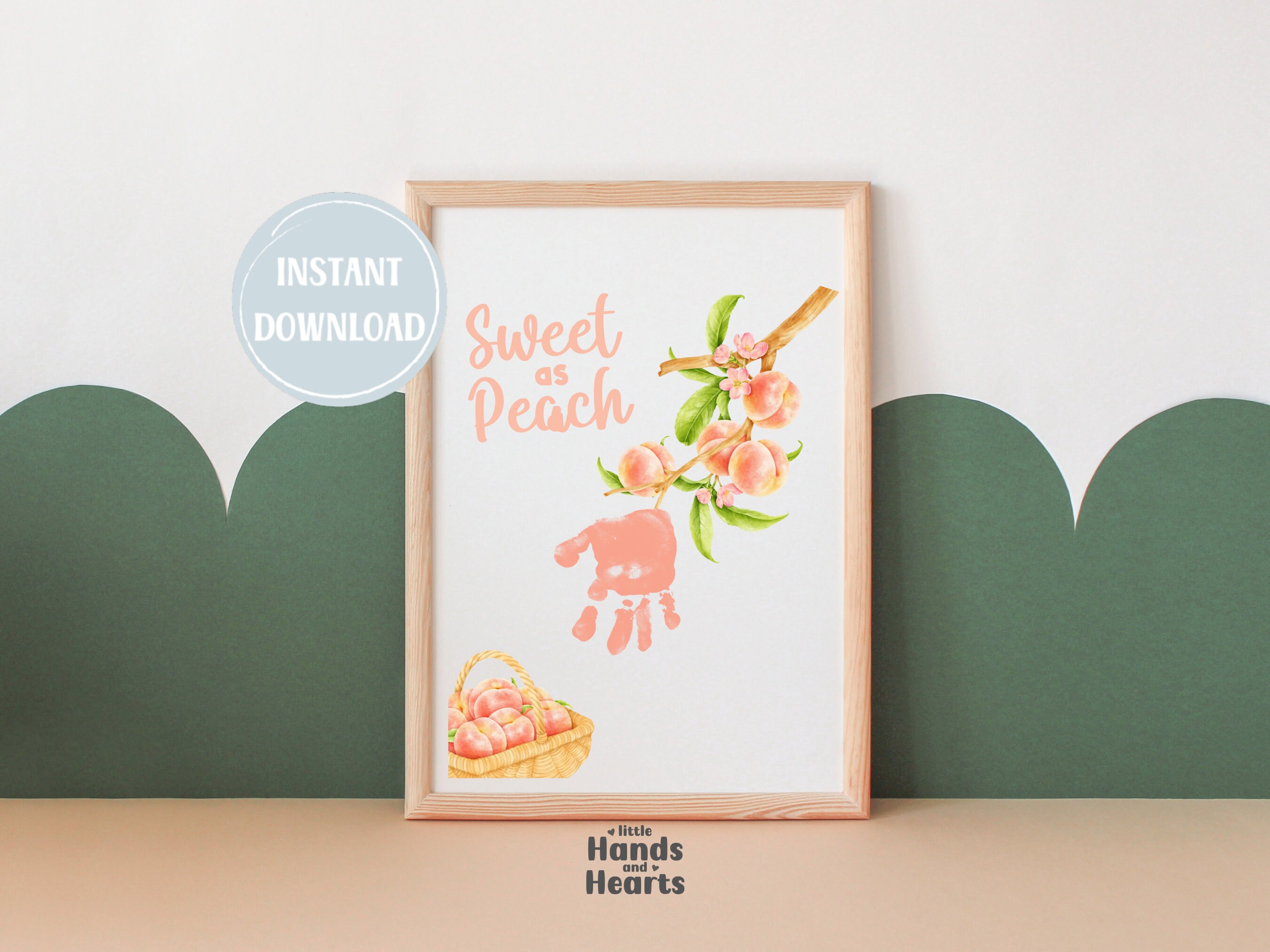 Sweet as a Peach - Cute Peach Handprint Art - Clementine Art ...
