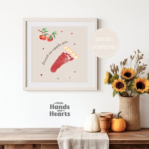 Apple Pie Footprint Craft Fall Footprint Craft Footprint Art Printable ...