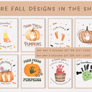 Farm Fresh Pumpkins Handprint Craft Unique Autumn Gift Parents ...